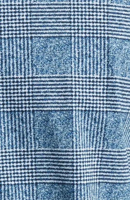 Zanella Downing Glen Plaid Knit Nylon Blend Dress Shirt