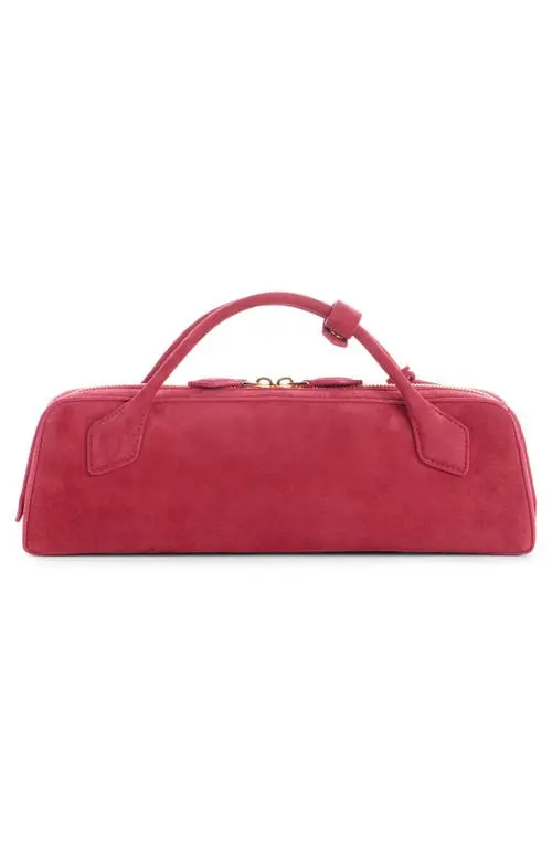 Alaïa Le Teckel Suede Clutch - Framboise