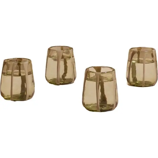 MESO GOODS Olivia Short Olive Glassset Of 4