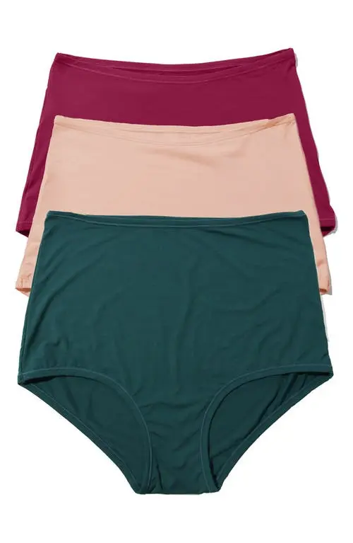 Hanky Panky Yourfit™ Assorted 3-pack High Waist Briefs - Green/beige/burgundy