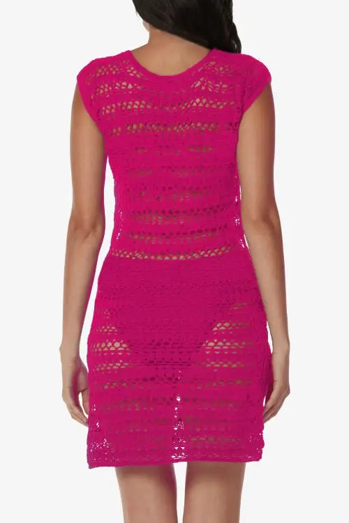 Helen Jon Kendall Crochet Dress - Lotus Pink