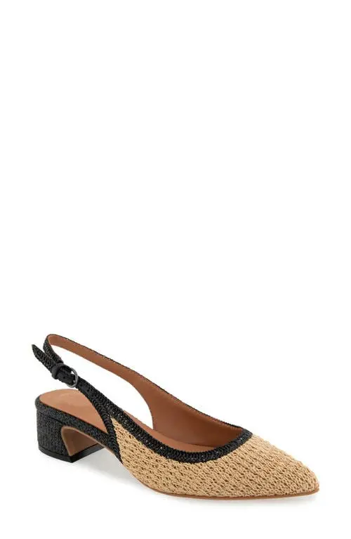 Gentle Souls By Kenneth Cole Slingback Pumps - Natural Raffia