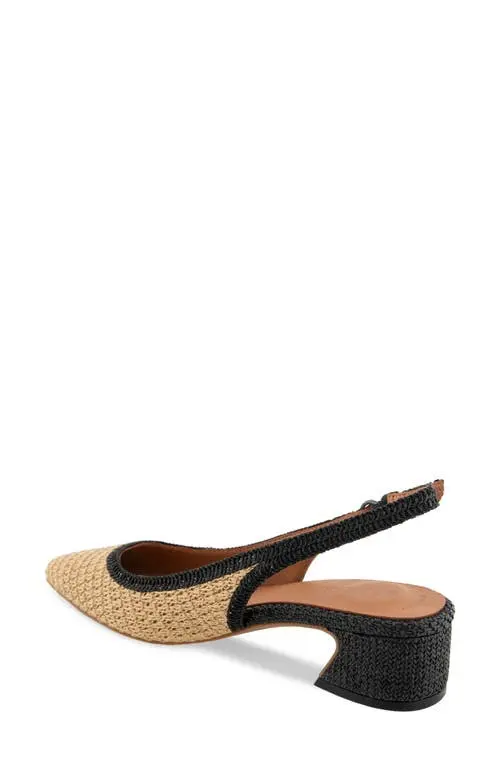 Gentle Souls By Kenneth Cole Slingback Pumps - Natural Raffia