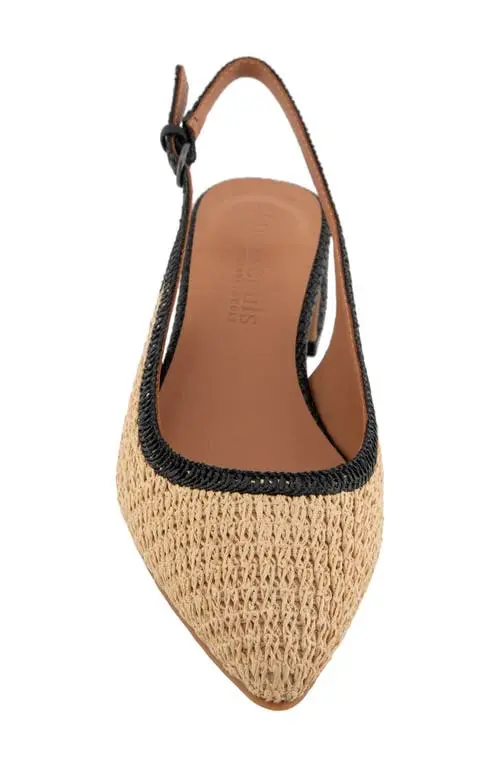 Gentle Souls By Kenneth Cole Slingback Pumps - Natural Raffia