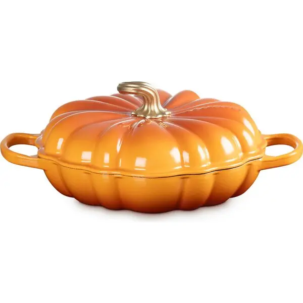 LE CREUSET Enameled Cast Iron Pumpkin Braiser - Persimmon