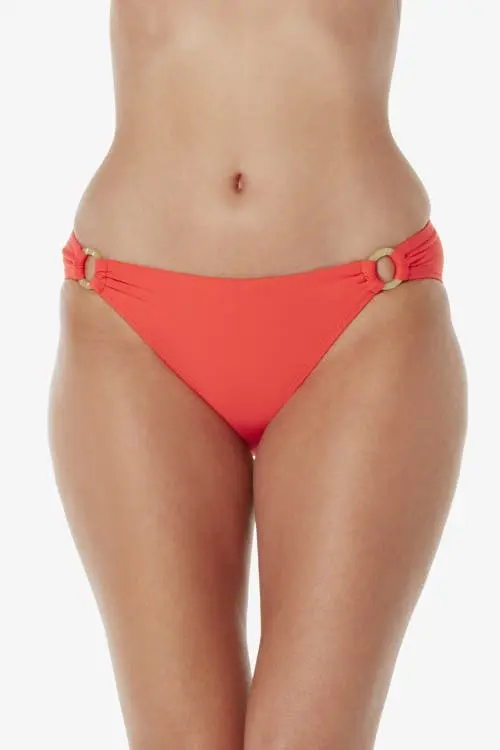Helen Jon Ring Hipster Bikini Bottom - Coral