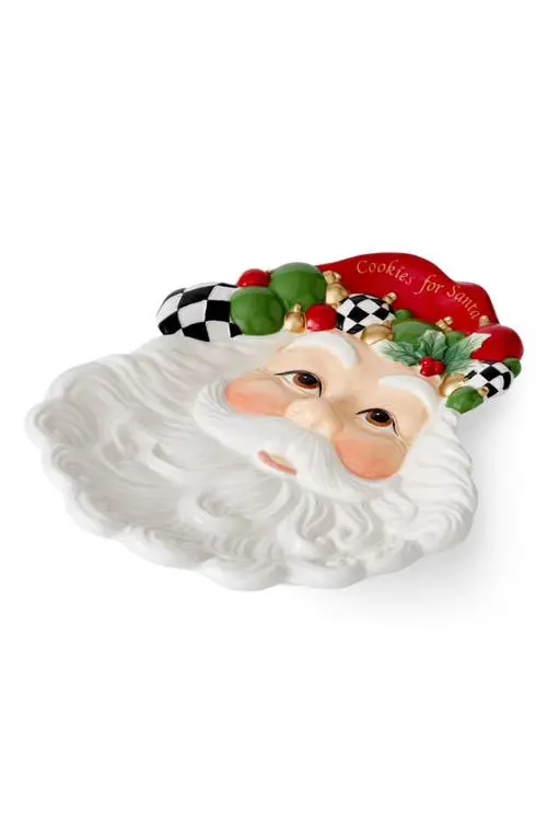 SPODE Christmas Tree Santa Cookie Plate