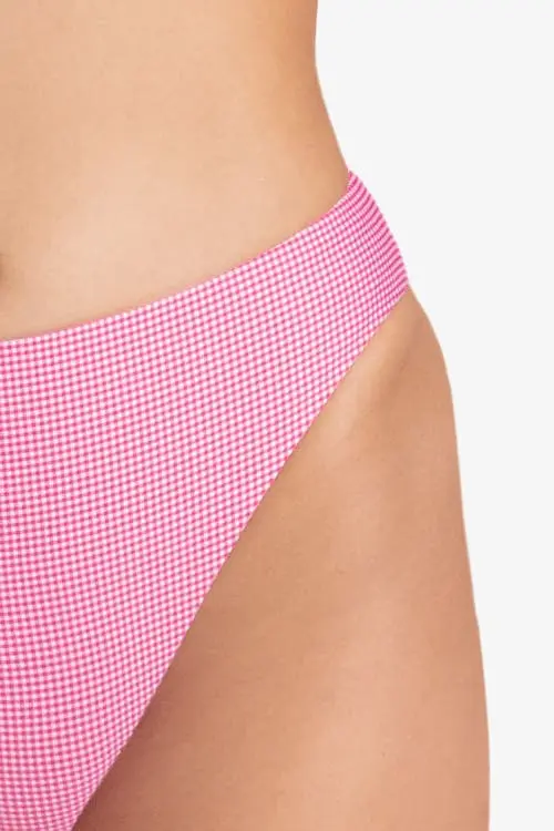Helen Jon Midi Slimmer Bikini Bottom - Pink Gingham