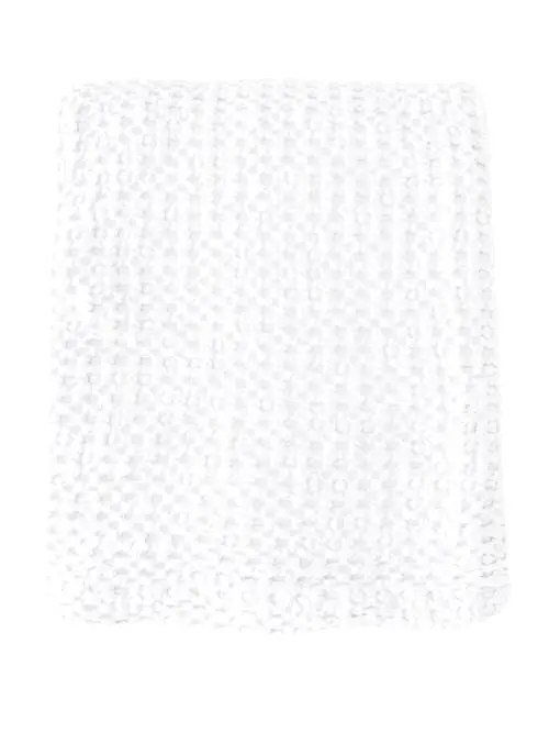 Anaya Stonewashed Cotton Waffle Bed Blanket - White
