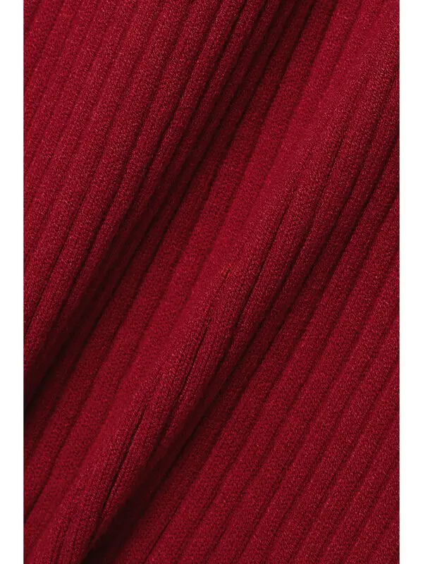 COURREGES Reedition Appliquéd Ribbed-knit Tank - Red