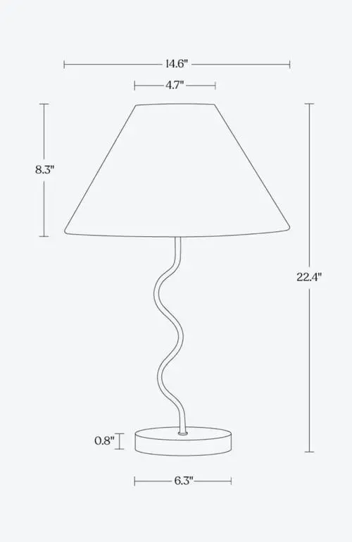 BRIGHTECH Squiggle 22" Led Table Lamp With Twisting Base And Ivory Empire Shade - Antique Brass