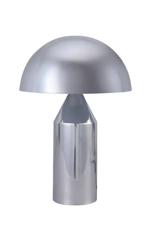 BRIGHTECH Venus 9.5" Modern Led Table Lamp With Dome Bowl Shade - Chrome