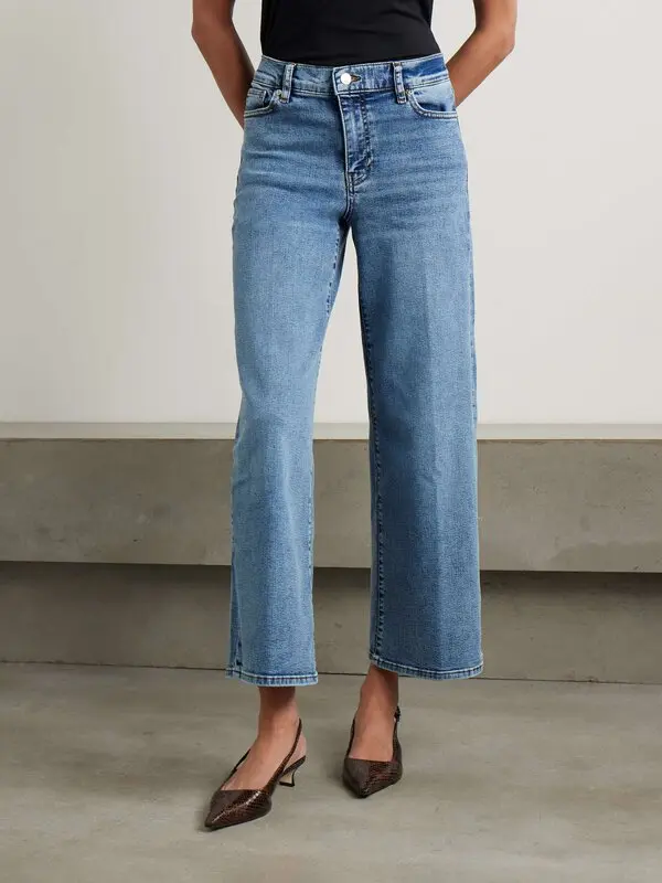 FRAME Le Pixie Slim Palazzo High-rise Wide-leg Stretch Jeans