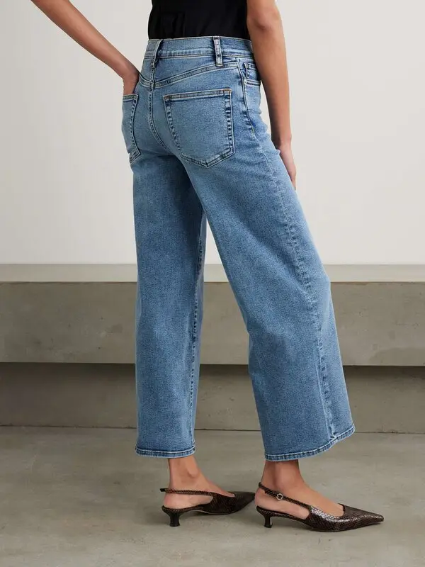 FRAME Le Pixie Slim Palazzo High-rise Wide-leg Stretch Jeans