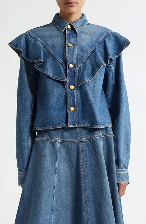 Ulla Johnson The Mathilde Denim Button-up Shirt - Danube