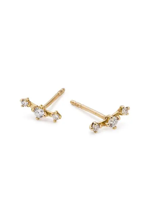 ANA LUISA Triple Diamond Stud Earrings