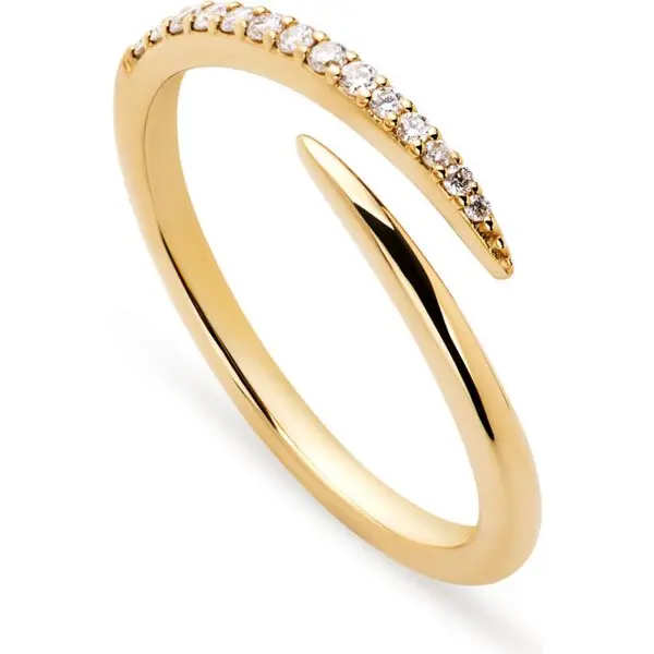 ANA LUISA Diamond Bypass Ring - Gold