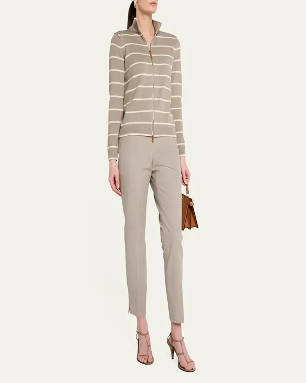 Lafayette 148 New York Striped Knit Jacket