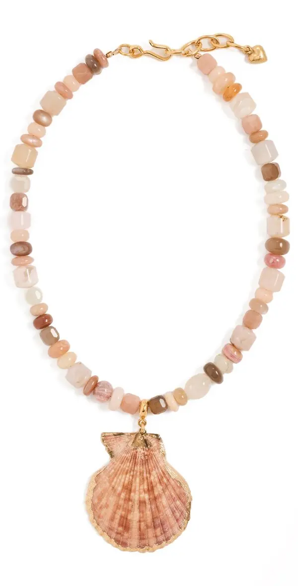 Brinker & Eliza Paprika Necklace - Flower Agate