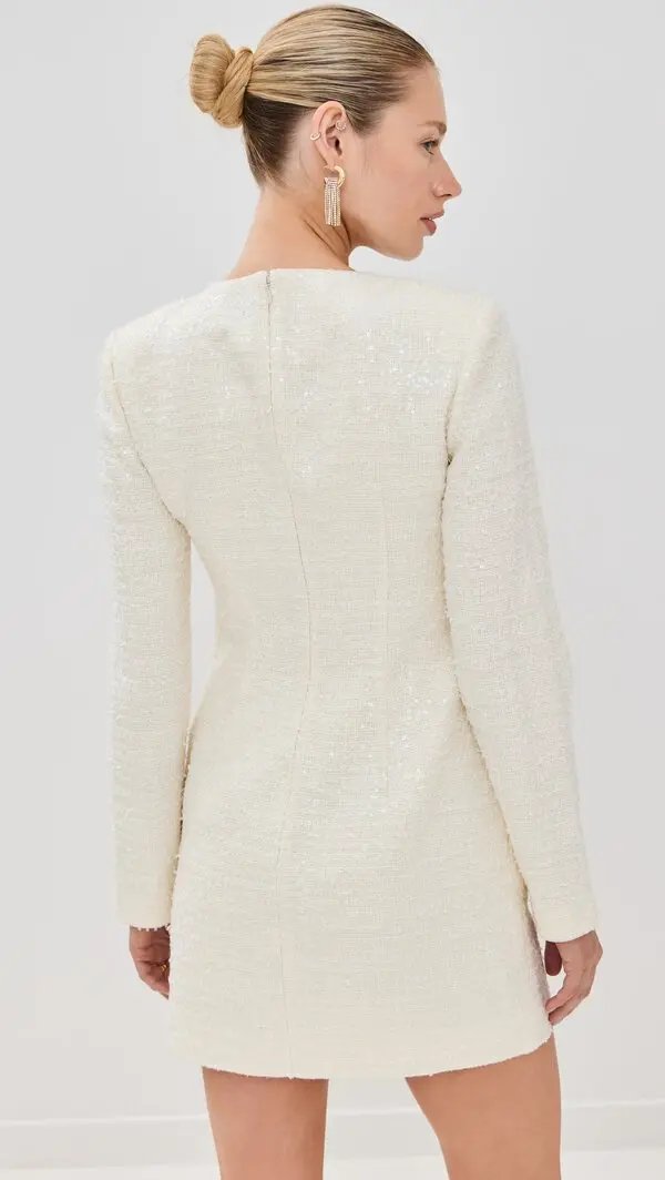 Self-Portrait Boucle Diamante Bow Mini Dress In Cream - 63% Off |  Editorialist