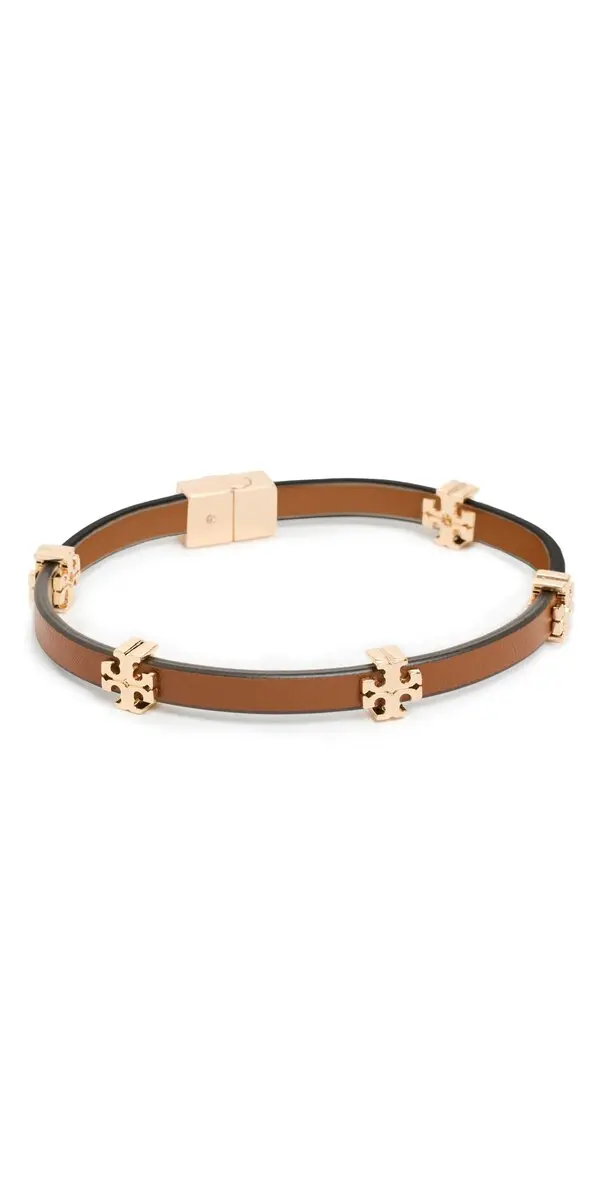 Tory Burch Icon Bio Bracelet - Tory Gold/classic Chestnut