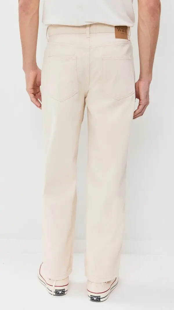 WAX LONDON Loose Fit Straight Leg Jeans - Ecru