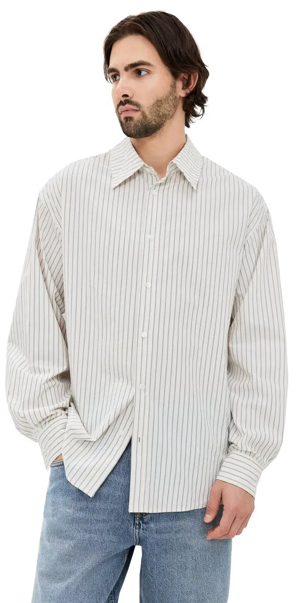AGOLDE Aurel Striped Shirt - Gibbs Stripe