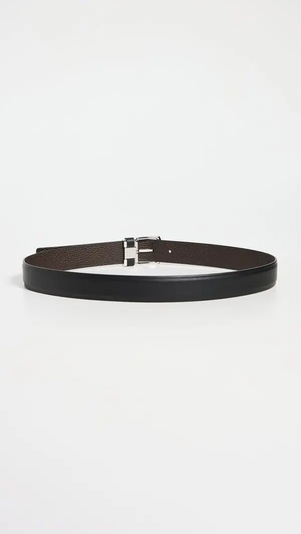 FERRAGAMO Square Buckle Reversible Leather Belt