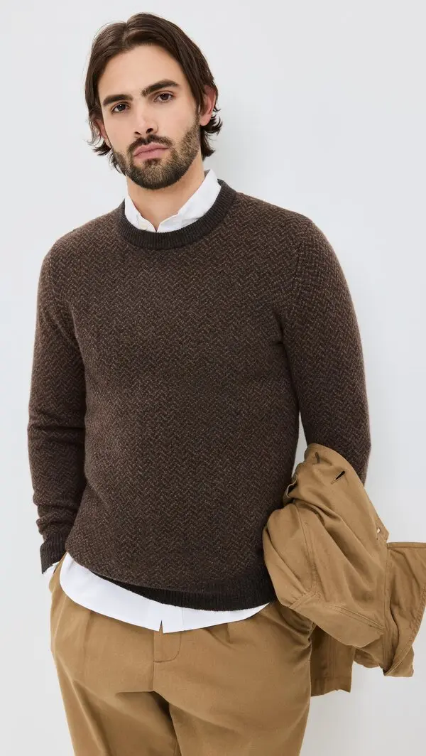 Taylor Stitch Eddy Herringbone Crewneck Sweater