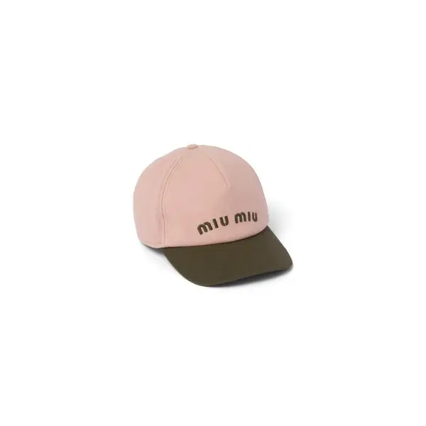 Miu Miu Drill Baseball Cap - Orchid Pink/military