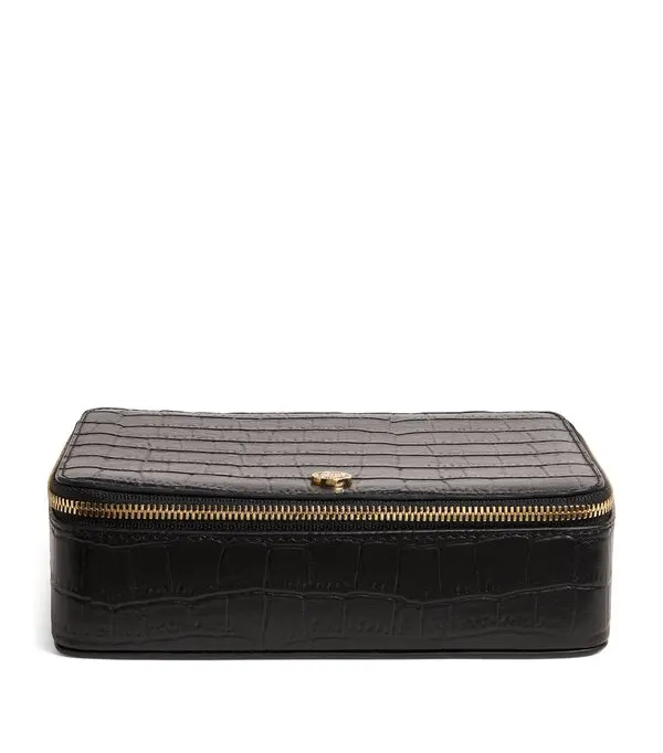 Harrods Large Leather Trinket Box - Black