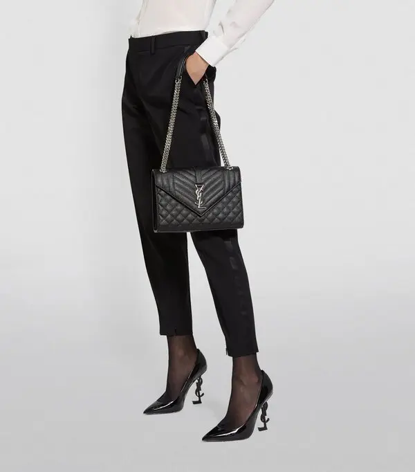 Saint Laurent Medium Envelope Matelassé Shoulder Bag