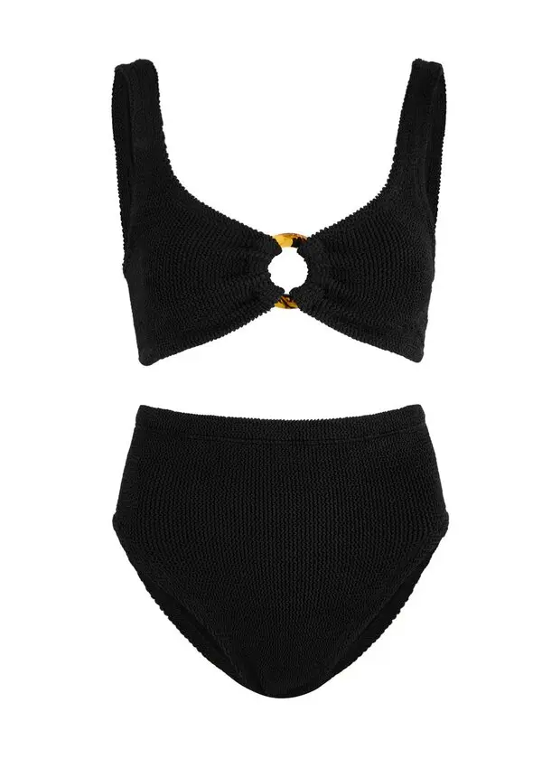Hunza G Nadine Crinkle Bikini - Black