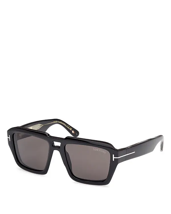 TOM FORD Navigator 56mm Sunglasses - Black/smoke