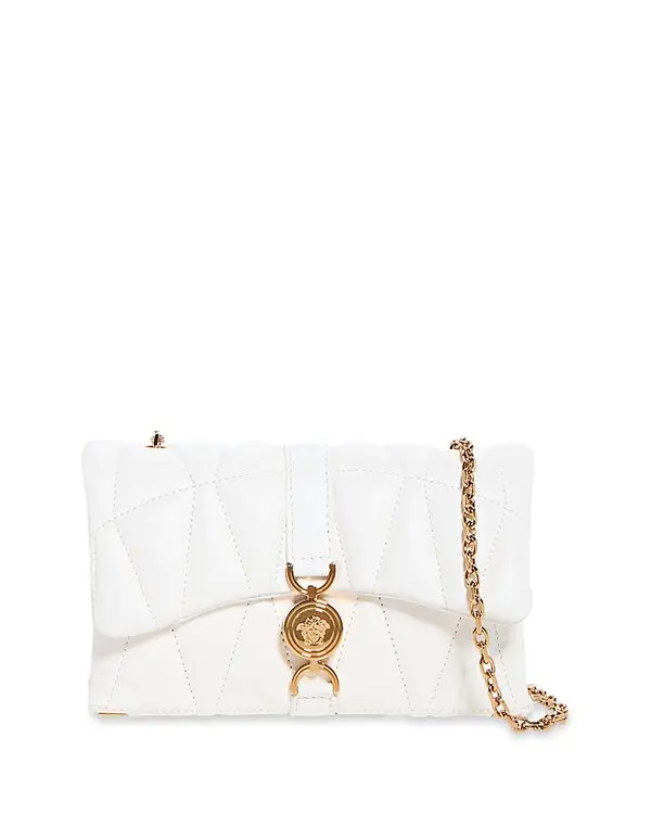 Versace Quilted Leather Crossbody Bag - Porcelain