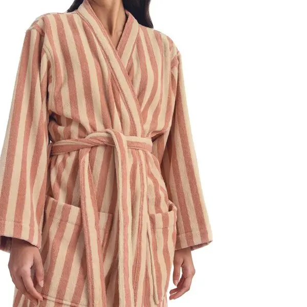 PIGLET IN BED Cotton Robe - Sand Shell