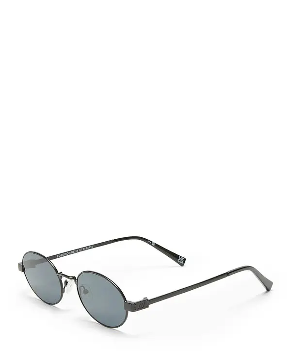 Le Specs Poseidon Deux Oval Sunglasses - Matte Black