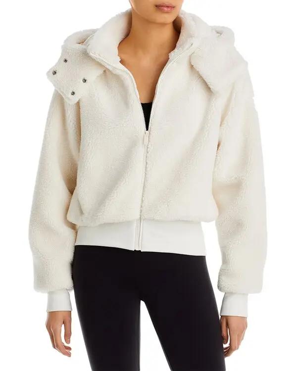 Alo Yoga Foxy Sherpa Hooded Jacket In Ivory - 25% Off | Editorialist