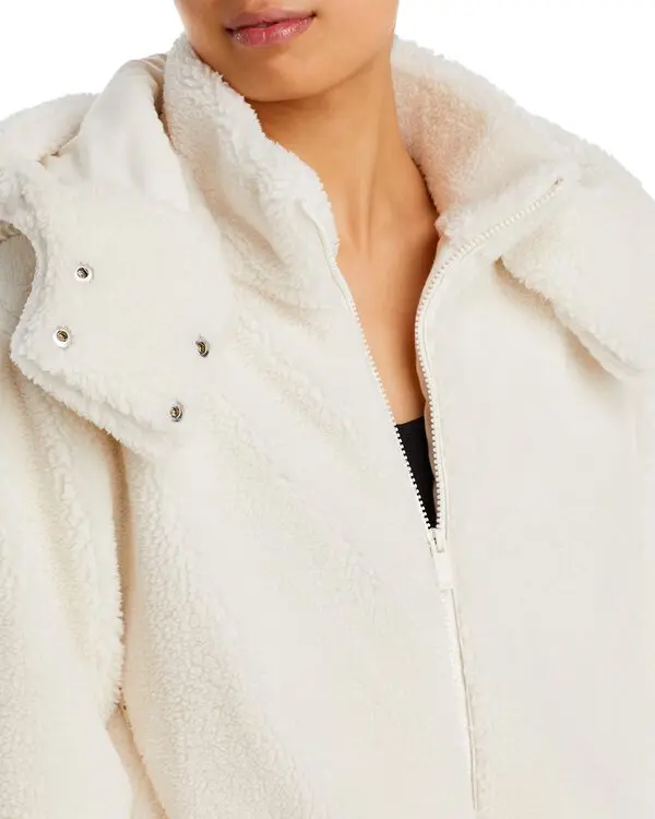 Alo Yoga Foxy Sherpa Hooded Jacket In Ivory - 25% Off | Editorialist