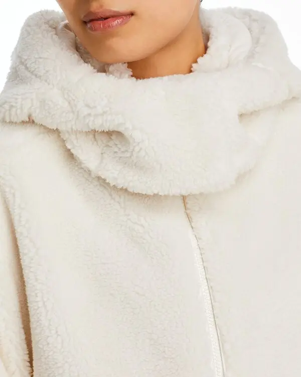 Alo Yoga Foxy Sherpa Hooded Jacket In Ivory - 25% Off | Editorialist