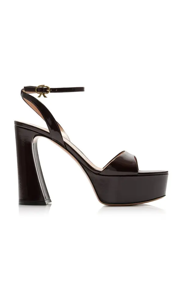 GIANVITO ROSSI Patent Leather Platform Sandals