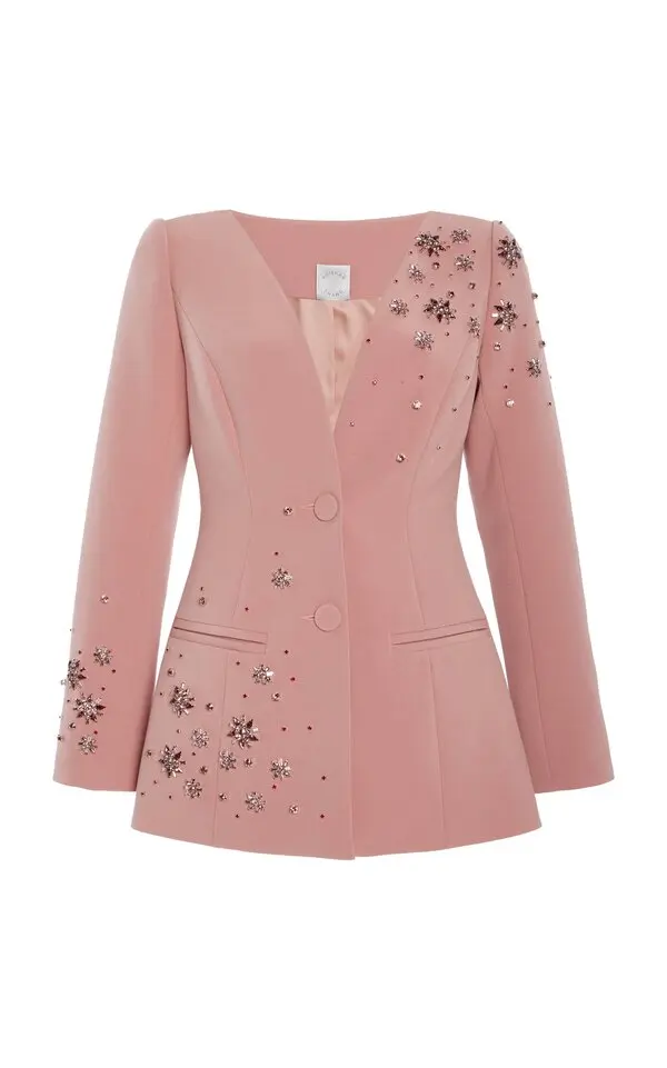 Huishan Zhang Justine Crystal-embellished Blazer - Pink