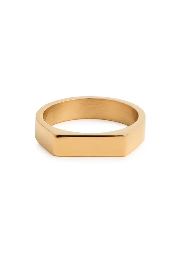 CRAFTD Rectangle Signet Ring - Gold