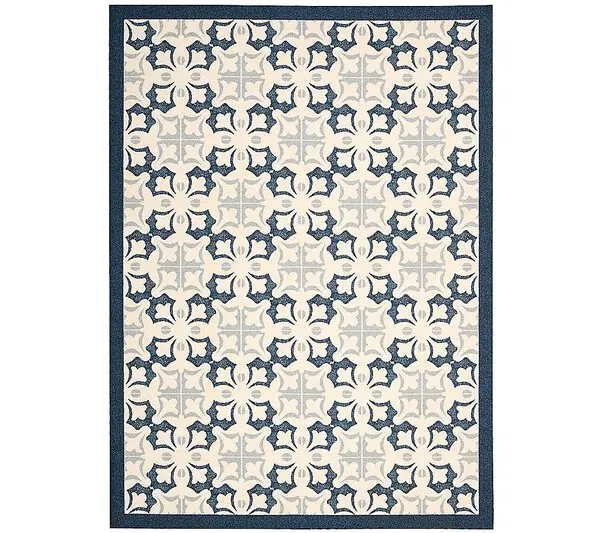 NOURISON HOME Enhance Geometric 5' X 7' Rug By - One-color