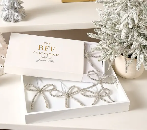 BFF COLLECTION BY JENNIE & TORI As Is Bff Collection Jewel Bow 6.5' Ornaments - One-color