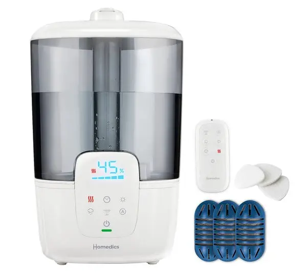 HOMEDICS 2g Top Fill Warm/cool Mist Ultrasonic Uvc Humidifier - One-color