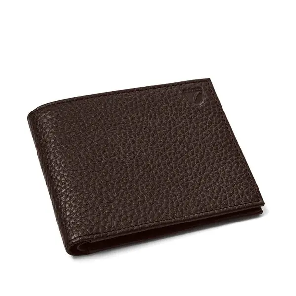ASPINAL OF LONDON 8 Card Billfold Wallet In Pebble - Brown