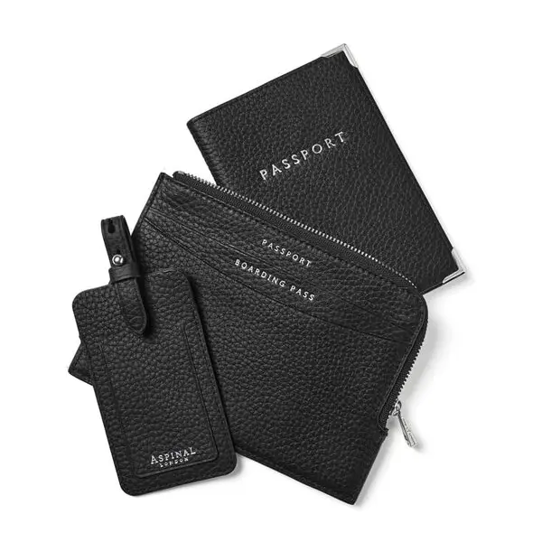 ASPINAL OF LONDON Zipped Travel Collection - Black