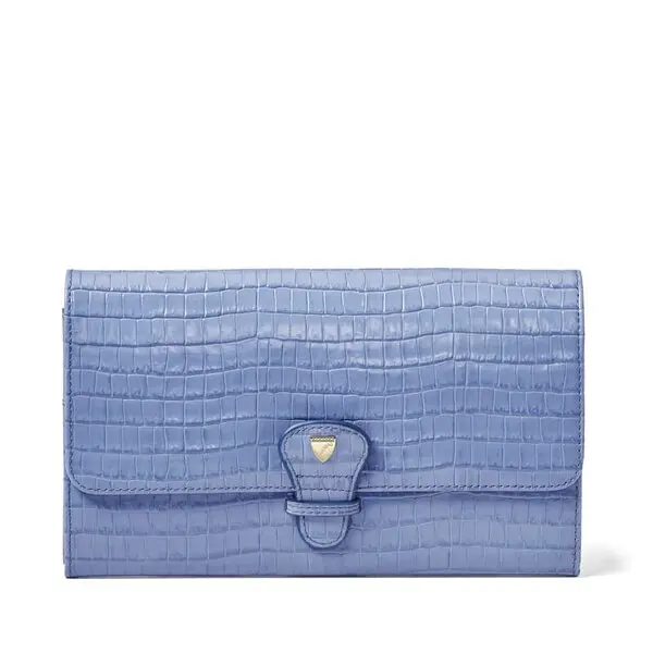 ASPINAL OF LONDON Travel Wallet In Saffiano - Blue