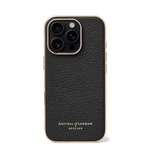 ASPINAL OF LONDON Iphone 16 Pro Case In Pebble - Black
